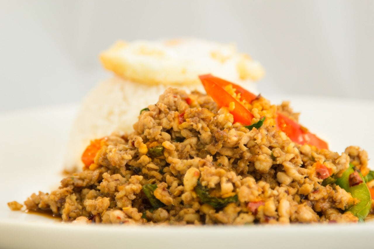 Ka Pow Chicken Over Rice | Ka Pow Thai On Wheels