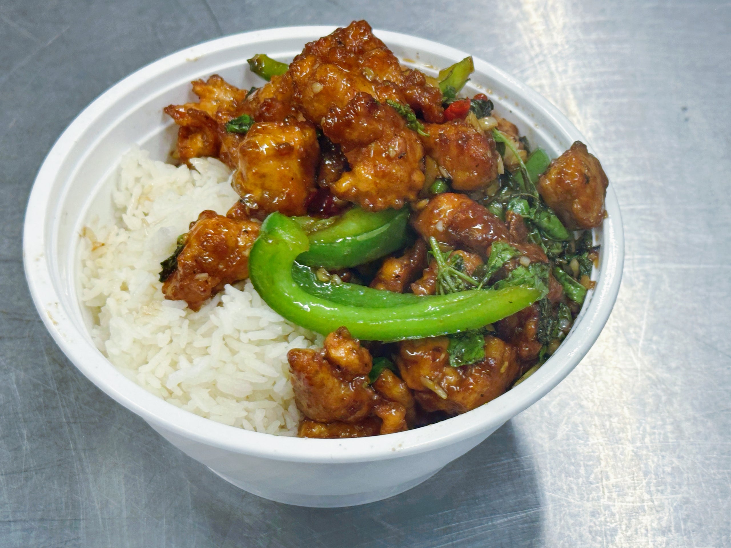 Crispy Chicken Ka Pow Bowl | Ka Pow Thai On Wheels