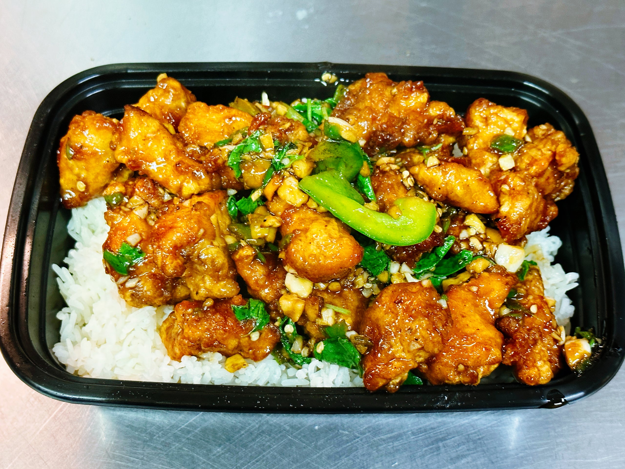 Crispy Chicken Ka Pow (served with 26oz rice) | Ka Pow Thai On Wheels